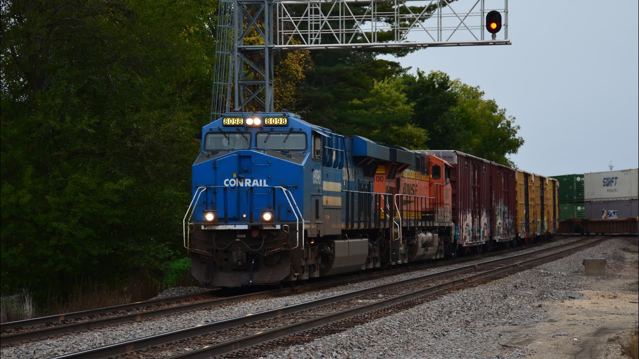 Windy Rochelle Railfanning (ft. NS 8098 & BN Caboose) | 10/6/23 - YouTube