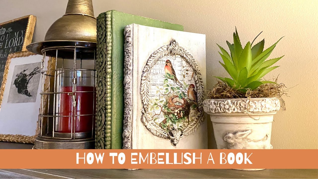 HOW TO PAINT BOOKS FOR HOME DECOR - YouTube