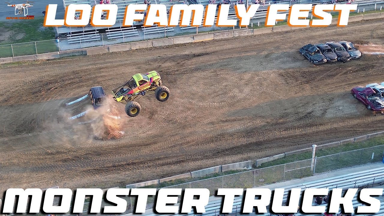 Loo Family Fest Monster Truck Show | Drone Footage - YouTube