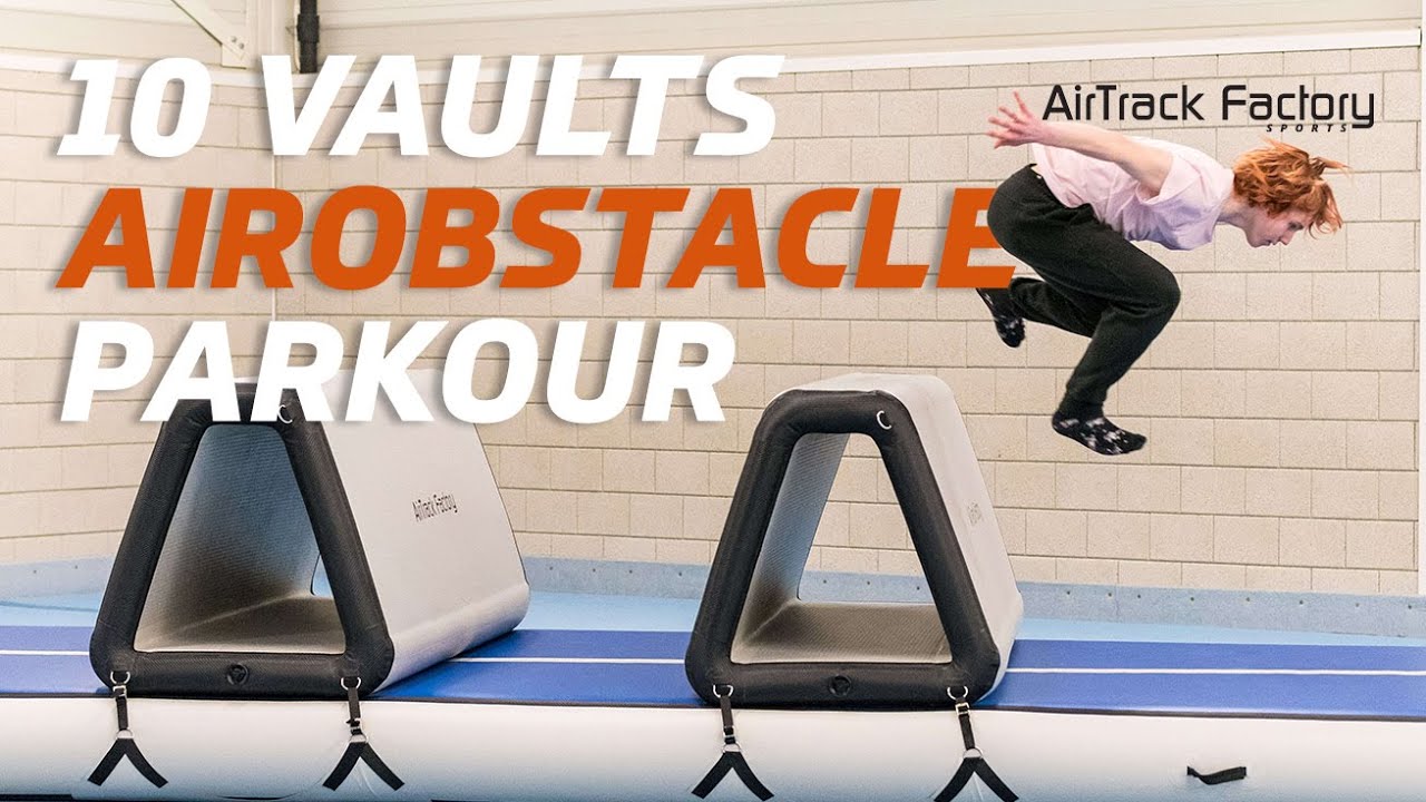 10 ways to vault on the AirObstacle Parkour | AirTrack Academy - YouTube