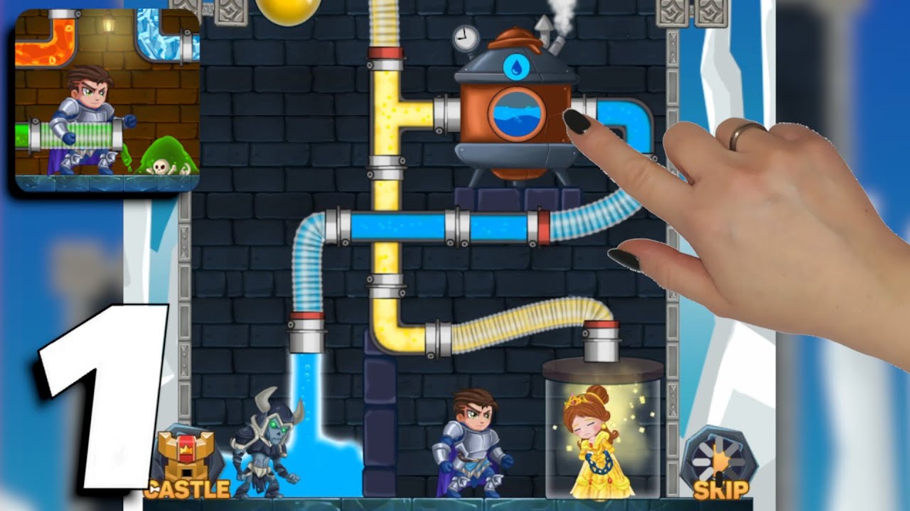Hero Pipe Rescue: Water Puzzle - Gameplay Part 1 Levels 1-40 (Android ...
