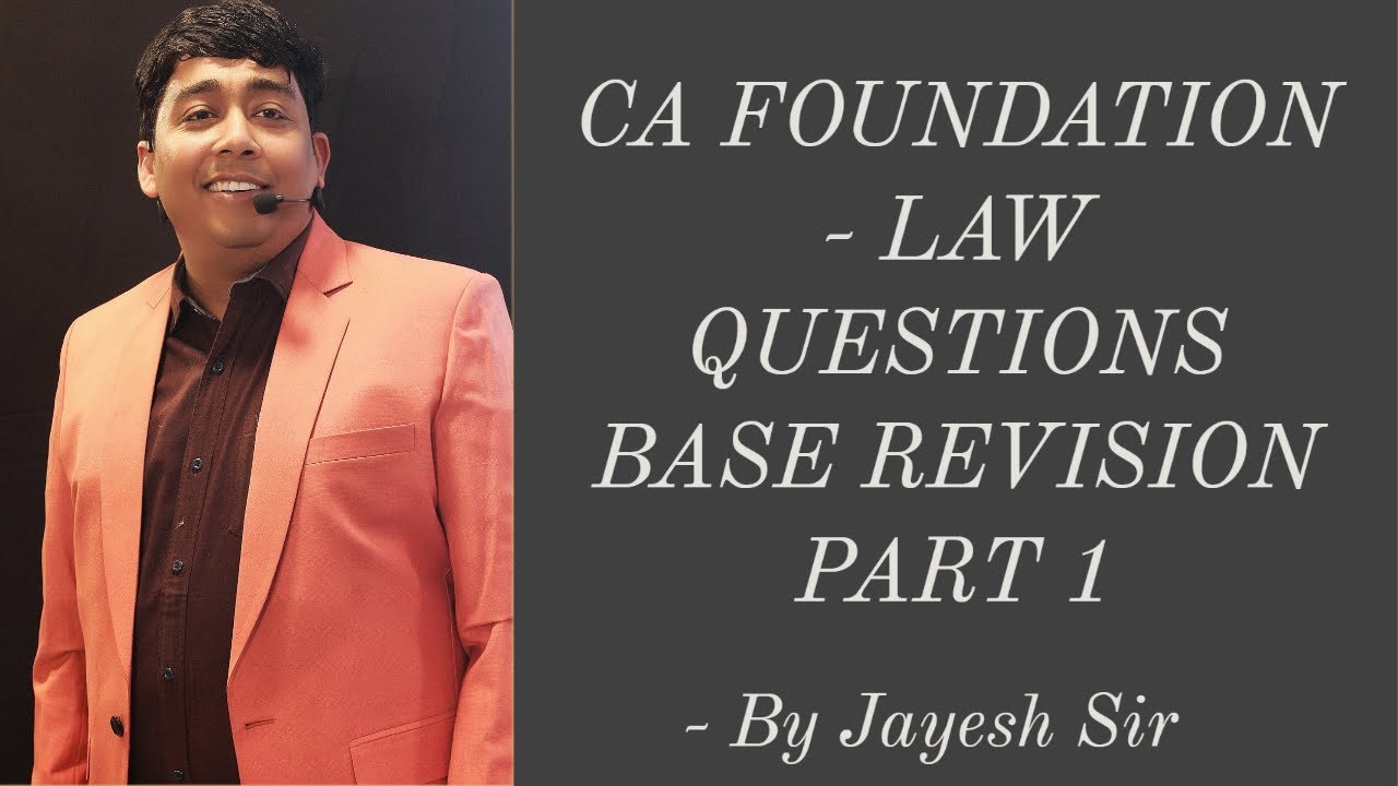 CA FOUNDATION QUESTIONS BASE REVISION PART 1 - YouTube