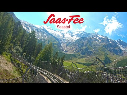 Feeblitz Rodelbahn - Saas-Fee (4k) - YouTube