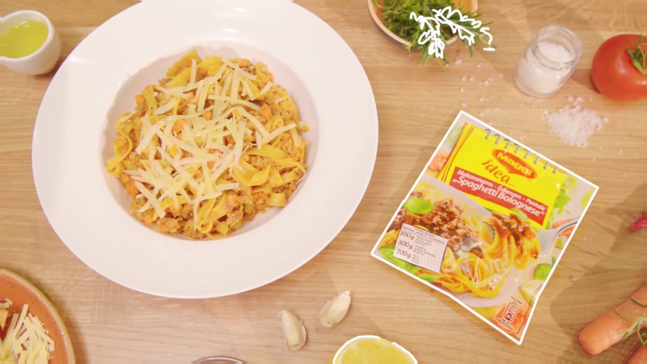Maggi Idea... piedāvā: Makaroni ar „Bolognese“ mērci - YouTube