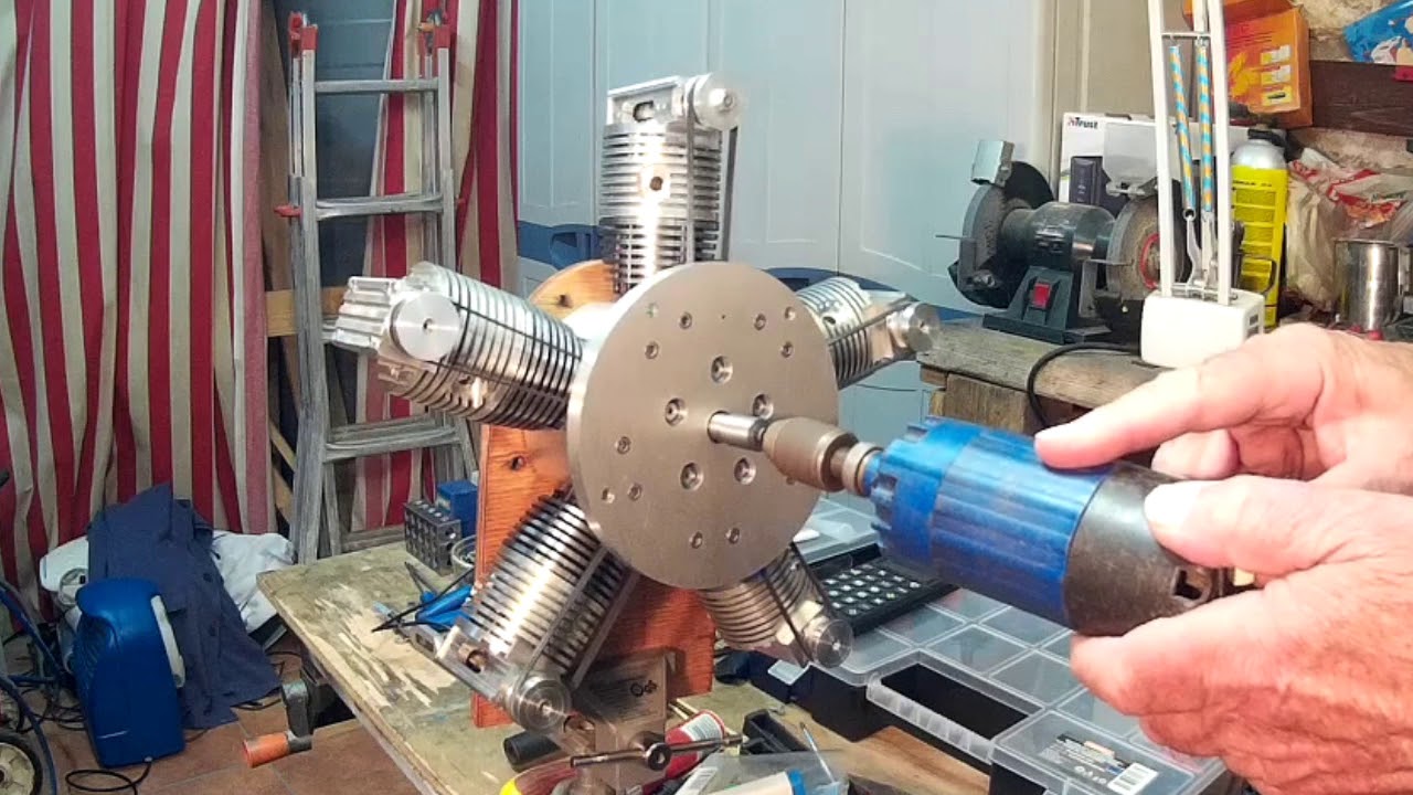 Five cylinder overhead cam radial engine. Part Eleven - YouTube