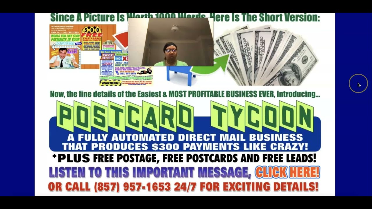 The Postcard Tycoon (Make $300 A Day) Affiliate Marketing Work From ...