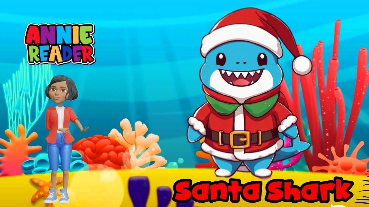 Baby Shark Christmas Song | Annie Reader and Santa Shark too | Nursery ...