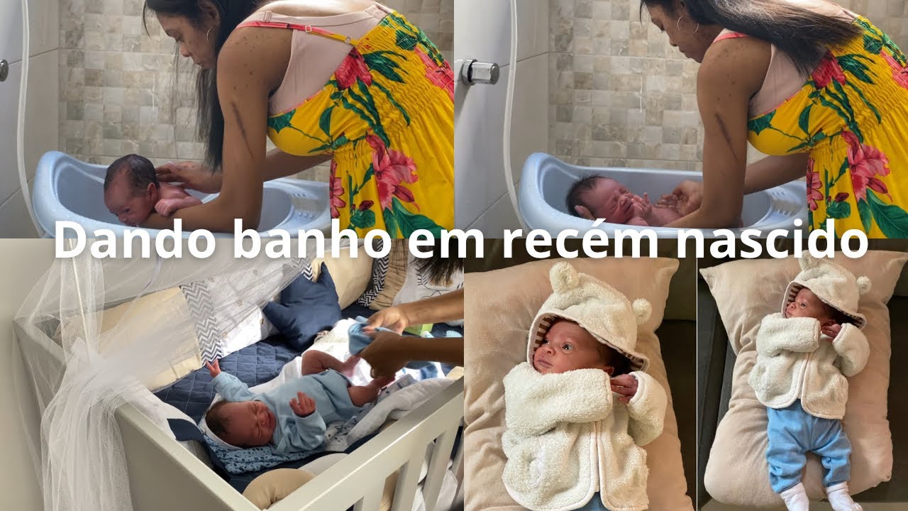 DANDO O PRIMEIRO BANHO EM RESCEM NASCIDO - YouTube