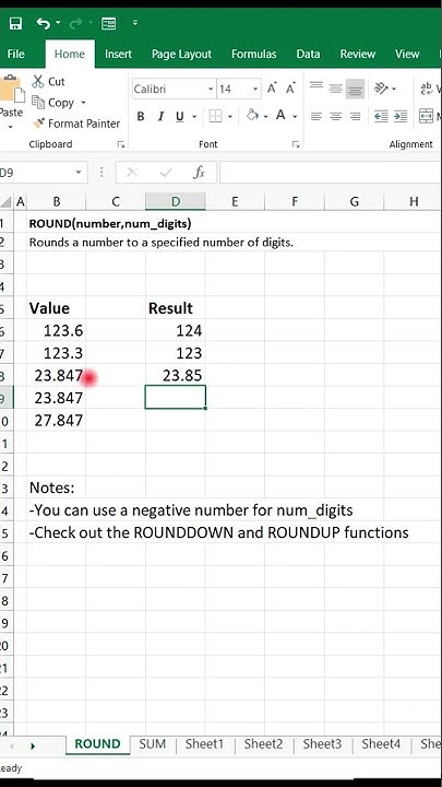 How to use ROUND function in excel | Virtual Dost - YouTube