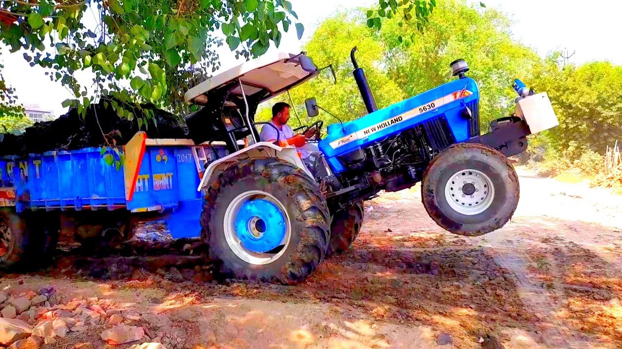 New Holland 5630 Tractor with full loaded Trolley ‼️‼️ - YouTube