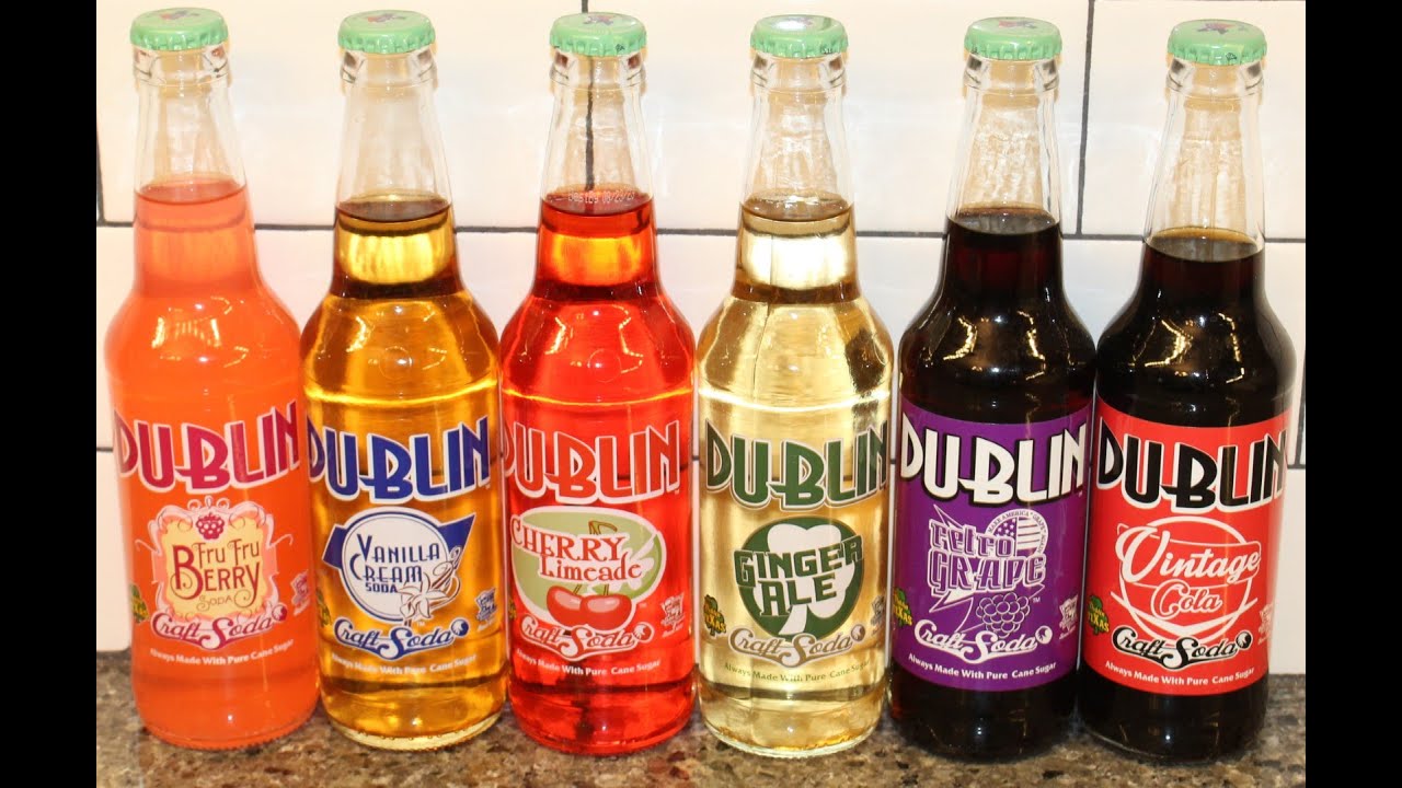 Dublin Craft Soda Fru Fru Berry, Vanilla Cream, Cherry Limeade, Ginger ...