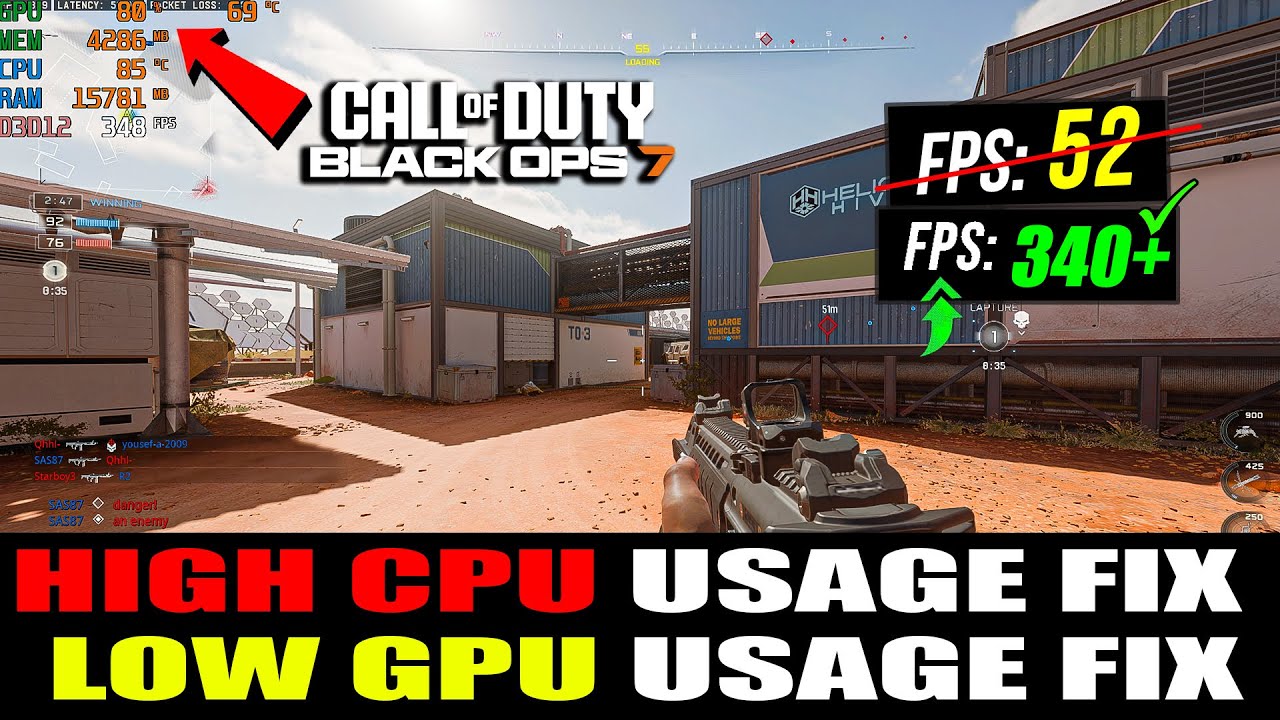 How To FIX High CPU Usage and Low GPU Usage in Call of Duty: Black Ops ...