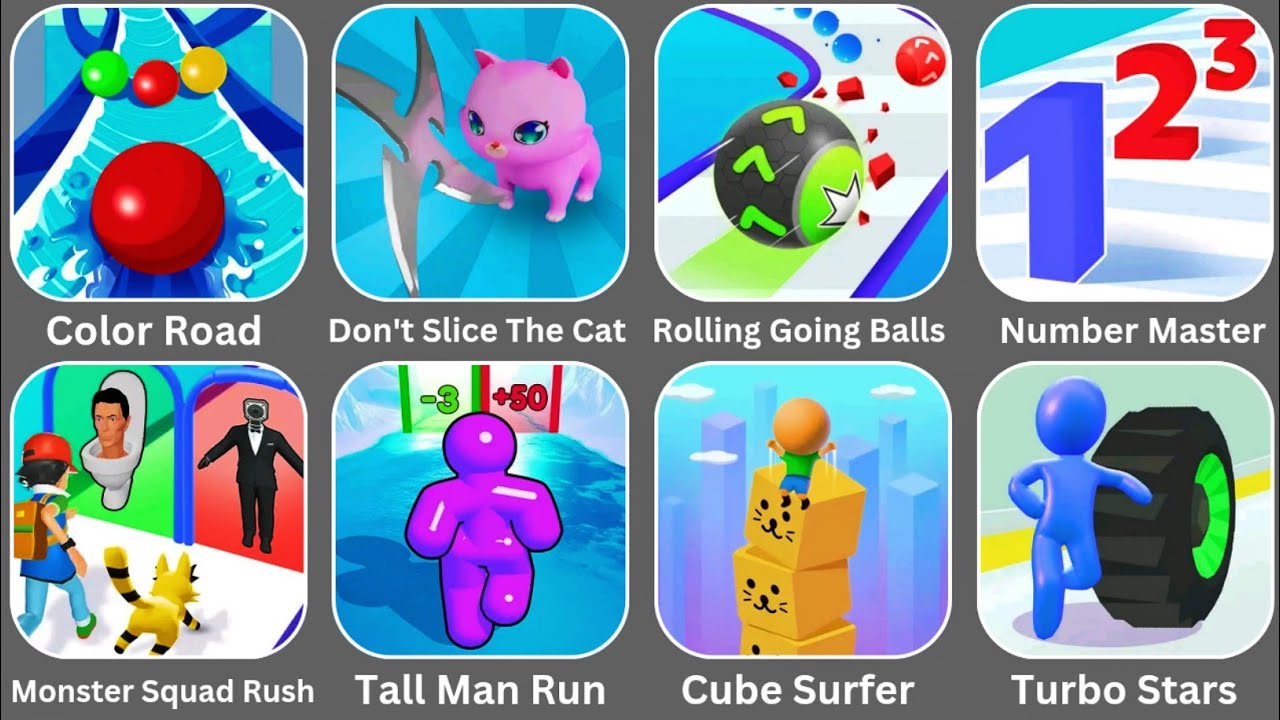 House Paint, Monster Squad Rush, Rolling Going Balls, Tall Man Run - All Games Top Videos ...