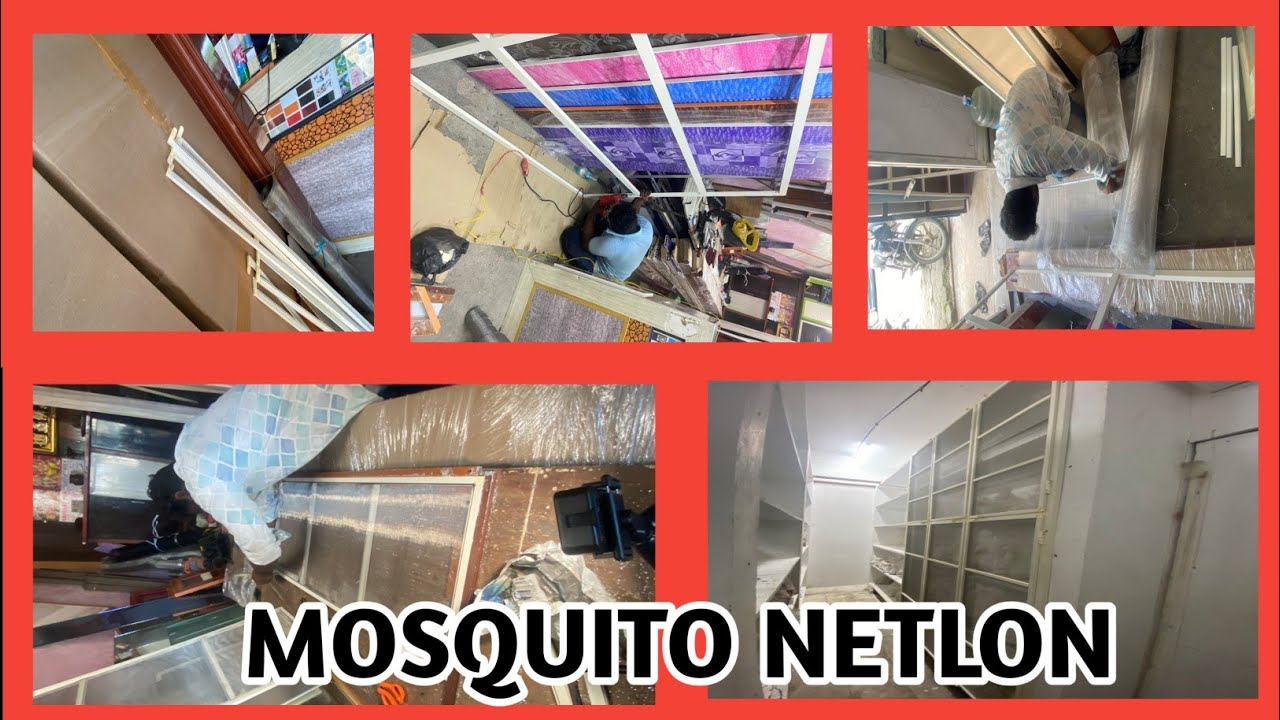 #mosquito netlon frame with door making video - YouTube