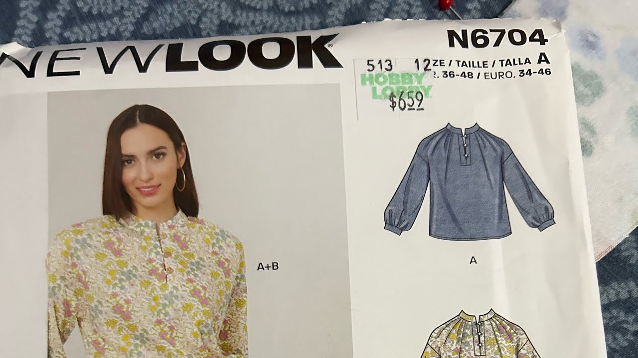 New Look N6704 Tutorial, Part 1, Shirt Sew Along - YouTube