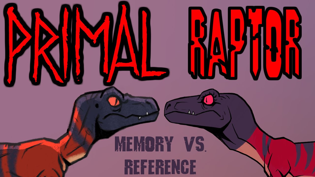 PRIMAL Raptor | Memory vs. Reference | Dinosaur Speedpaint - YouTube