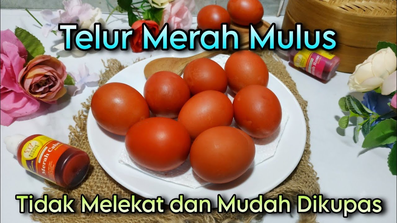 Telur Merah Mulus dan Cangkang Mudah di Kupas/Tidak Melekat••• Telur ...