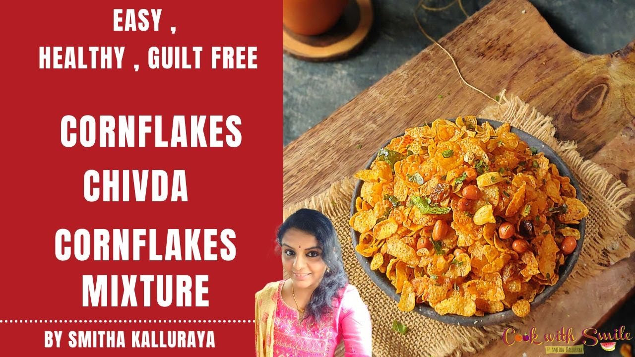 Healthy Cornflakes Chivda recipe | Cornflakes mixture no deep frying ...