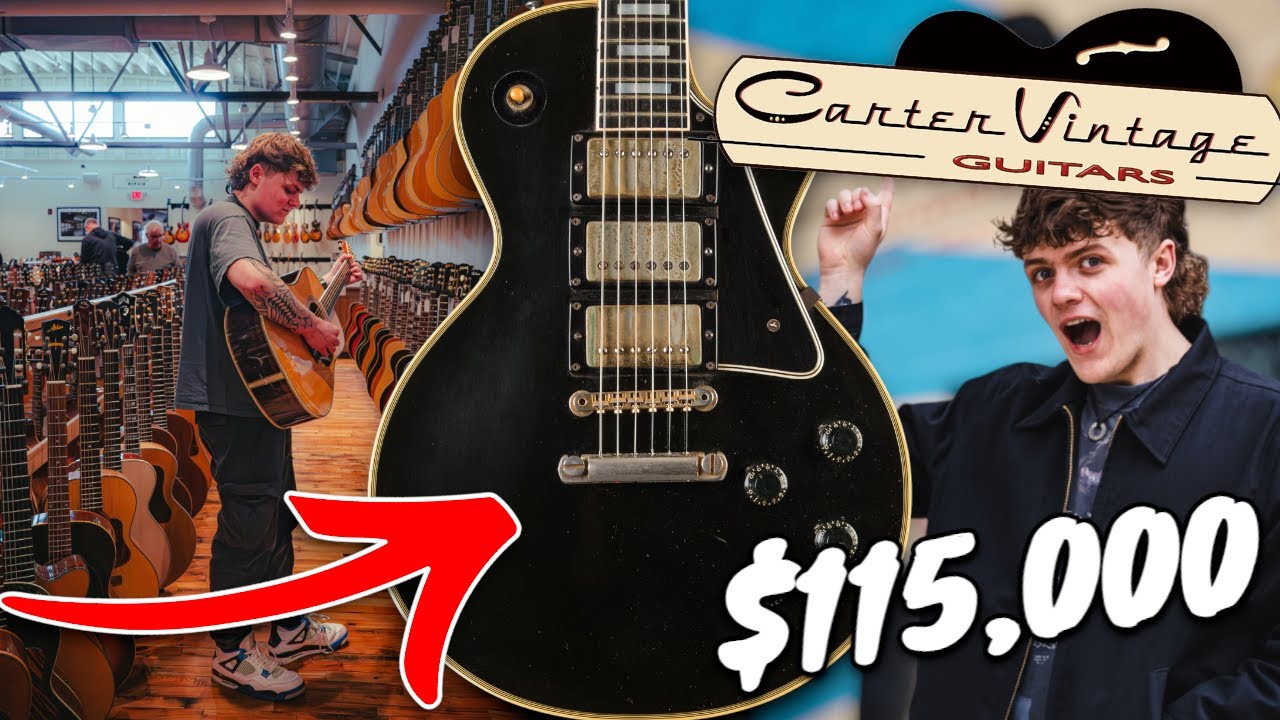 I Played A $115,000 Vintage Les Paul! - Carter Vintage Vlog - YouTube