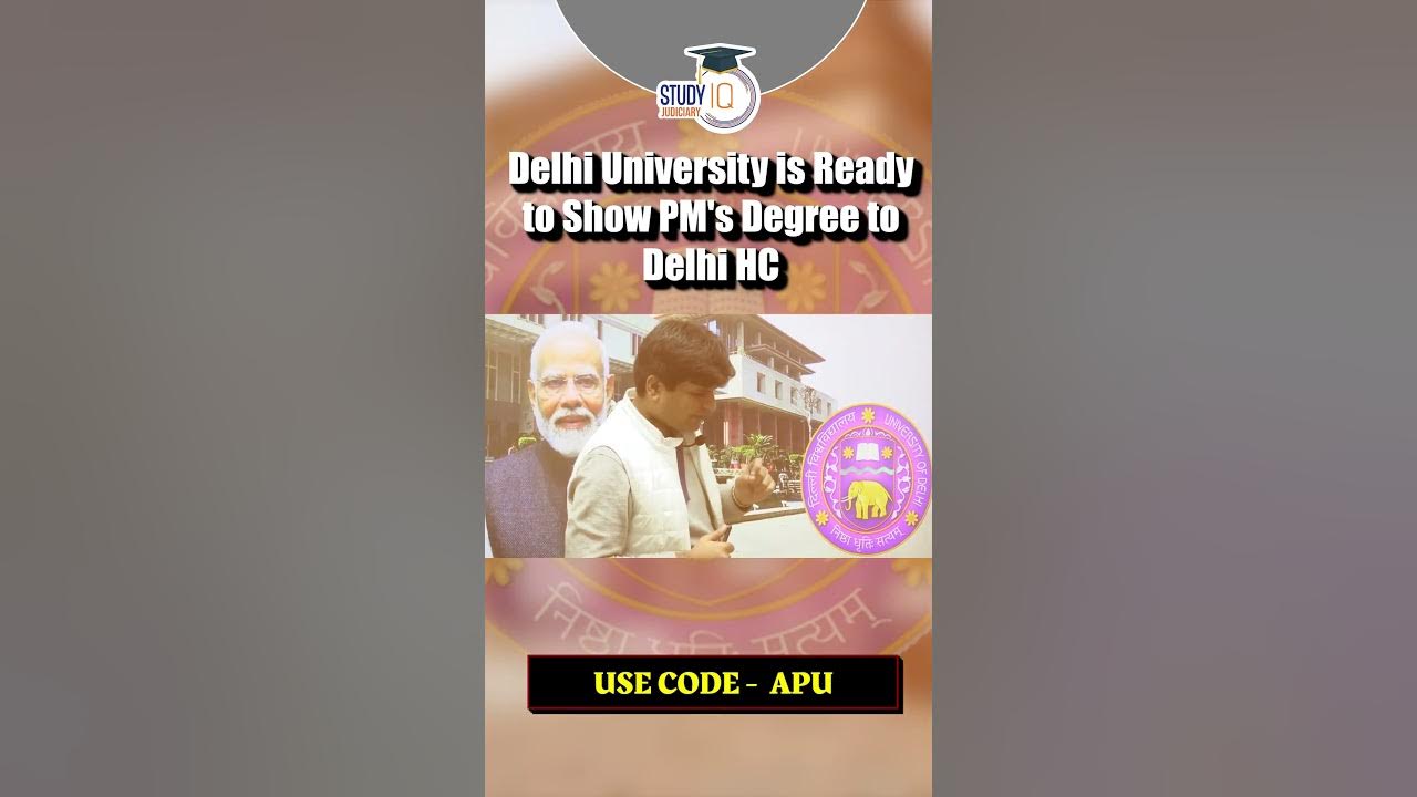 Delhi University is Ready to Show PM's Degree to Delhi HC - YouTube