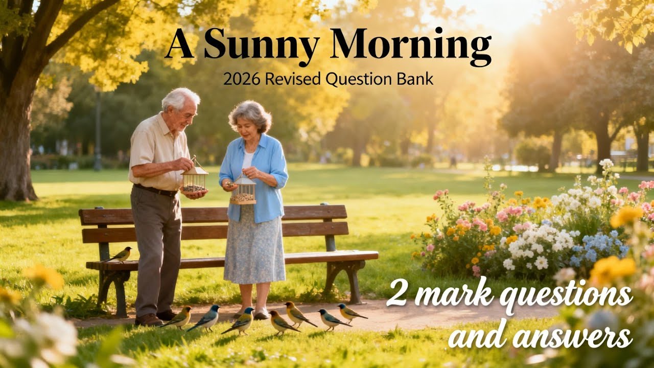 "A Sunny Morniing" 2026 Revised Question Bank. 2- Mark Q&A. PUC 2ND ...