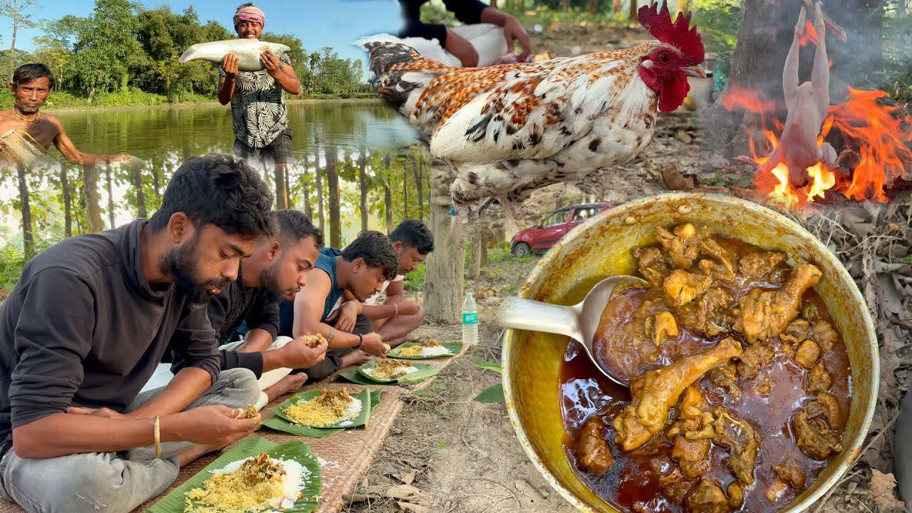 Desi murga cooking and Fishing with Murga vat eating | Desi cooking ...