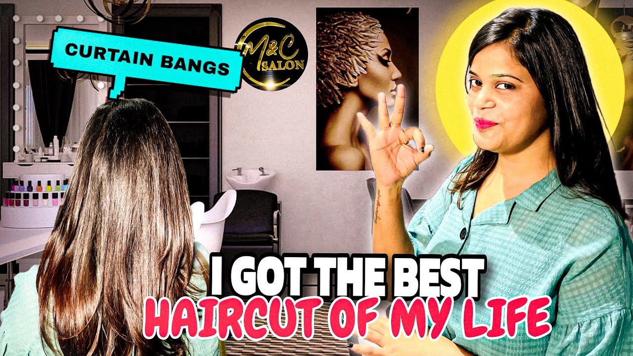 My New Hair Cut Vlog !! Curtain Bangs Haircut 💇 Vlog !! - YouTube