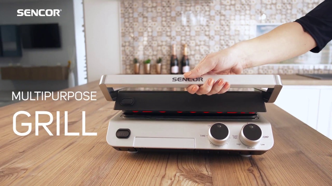 SENCOR Multi-purpose Contact Grill - YouTube