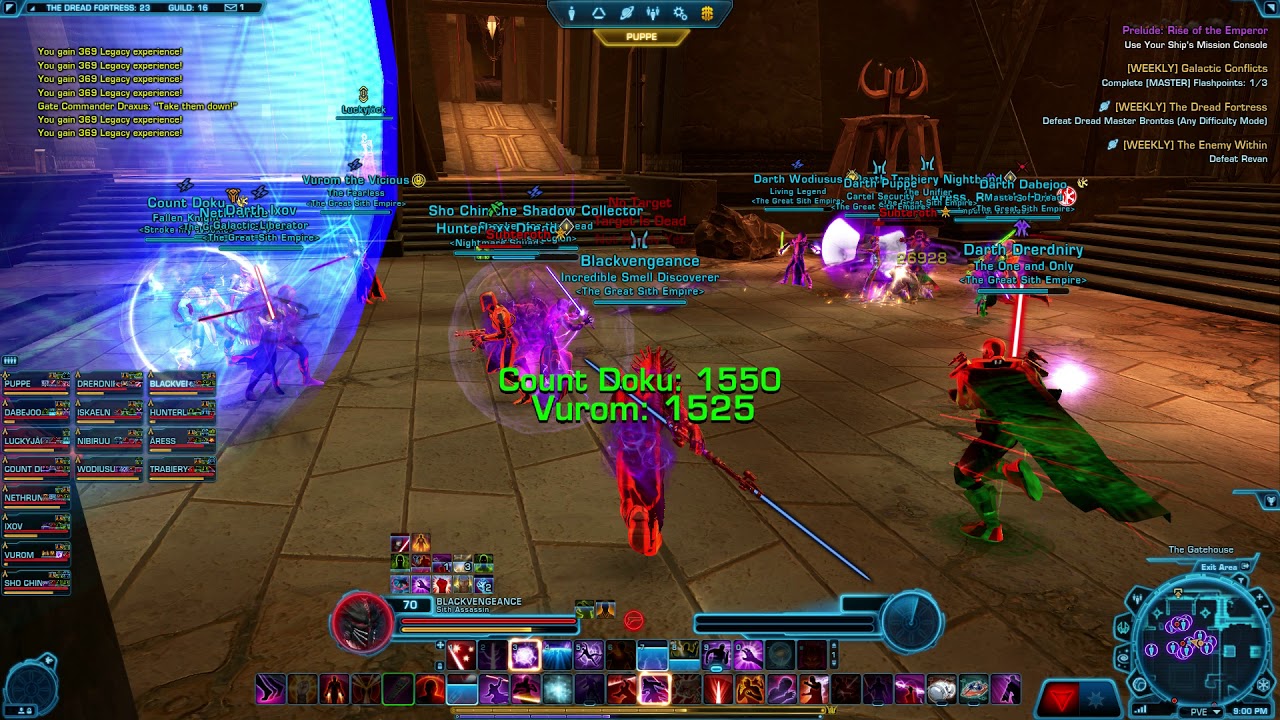 SWTOR Dread Fortress sm 16m till last boss :D - YouTube
