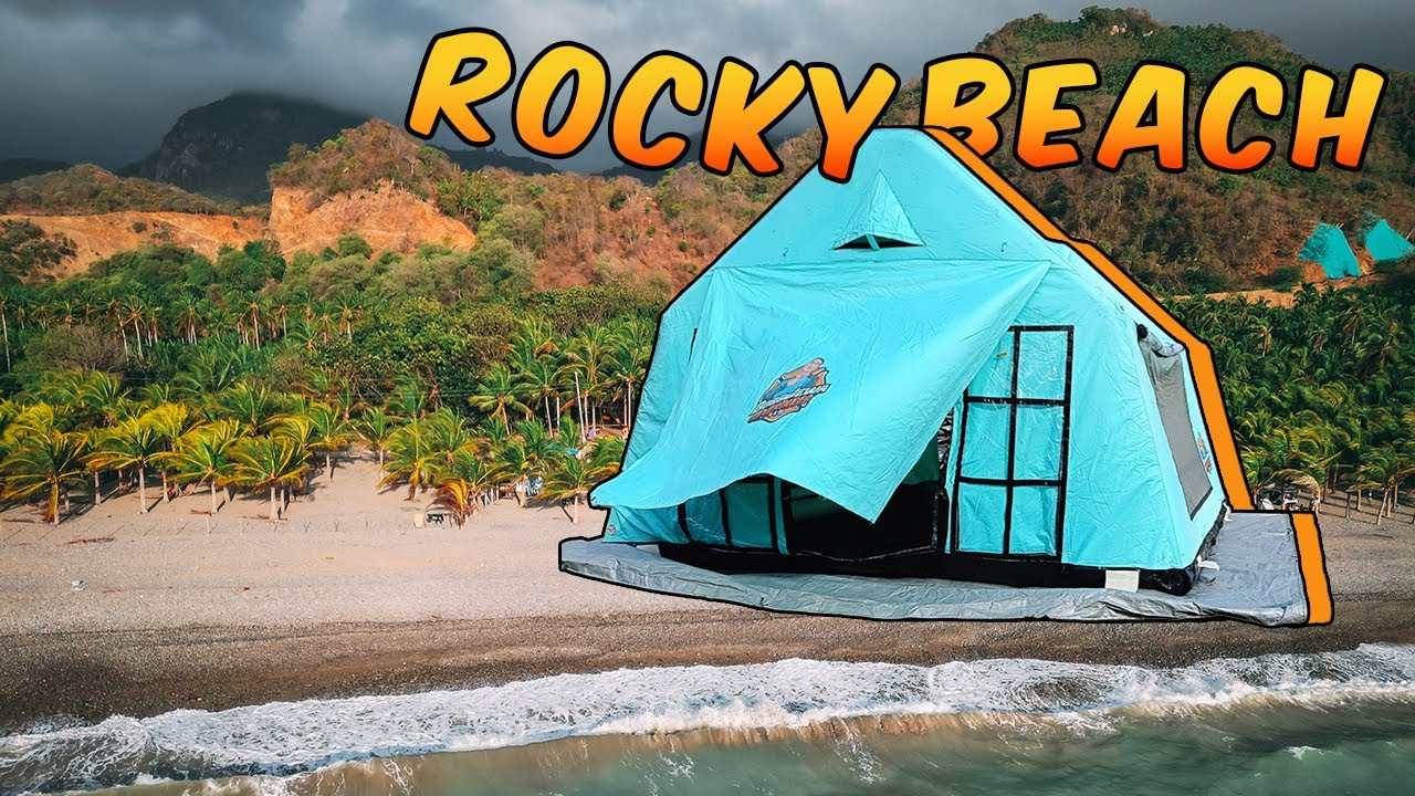 Camping on a Beautiful rocky Beach (Campisode 12) EL CUASAY BEACH CAMP ...