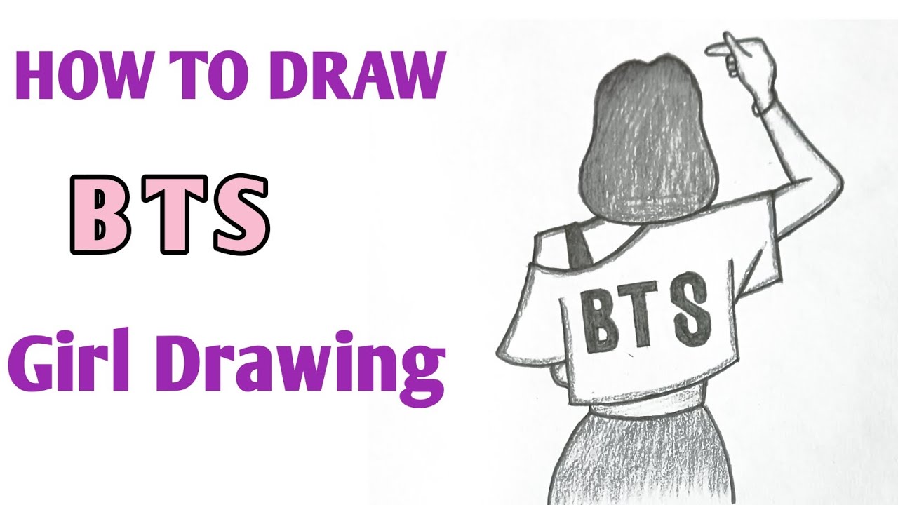 The Beginners Guide To Draw Bts Girl Drawing How To Draw Bts Bts Girl Drawing Step By