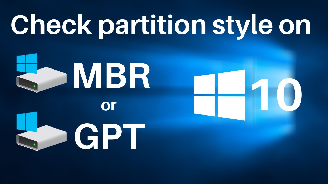 How to check partition style on Windows 10 | MBR or GPT ? - YouTube
