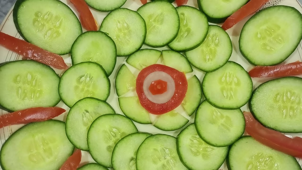 easy salad design home made - YouTube