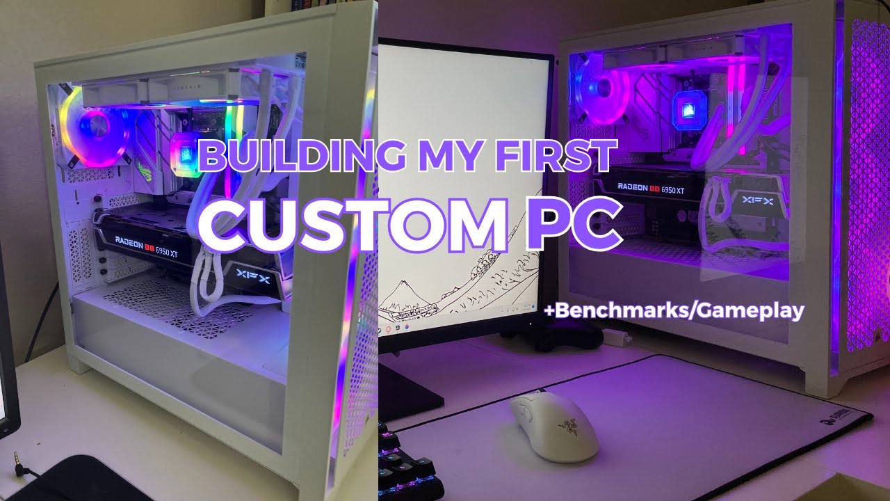 building my first custom PC ️ | white theme | R7 7700x, RX 6950XT ...
