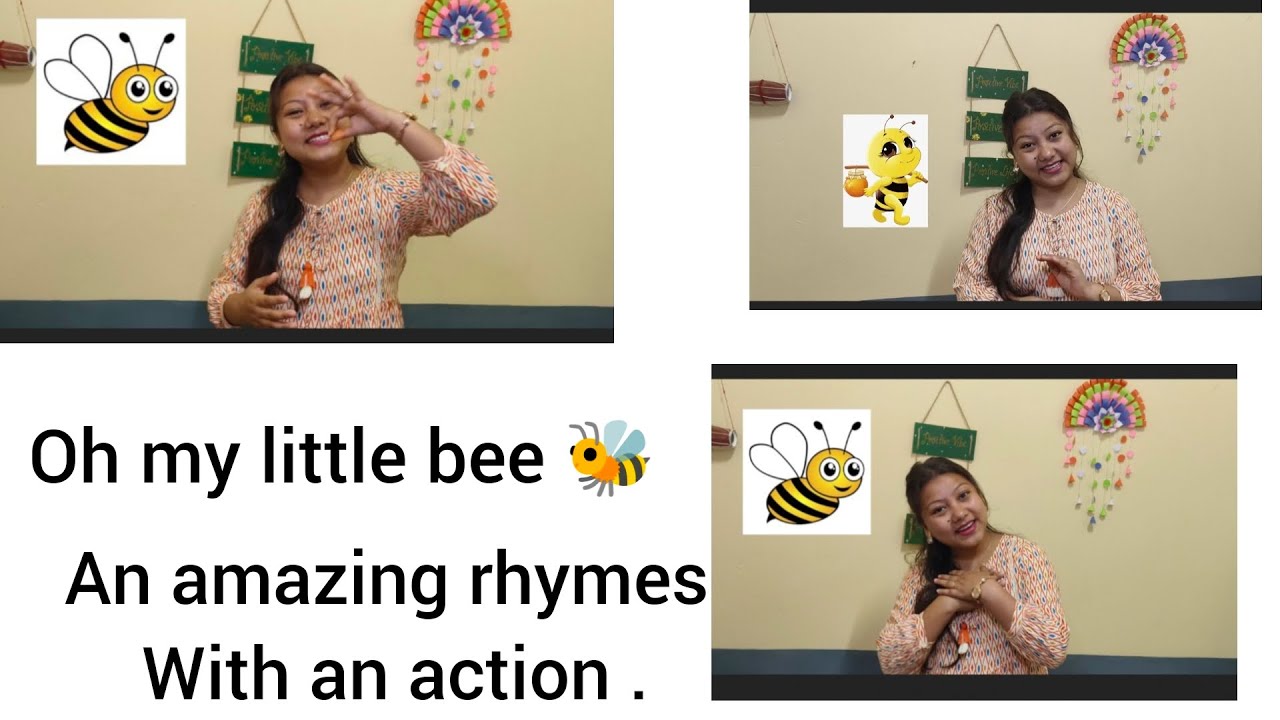 Oh my little bee 🍯 rhymes with action . - YouTube