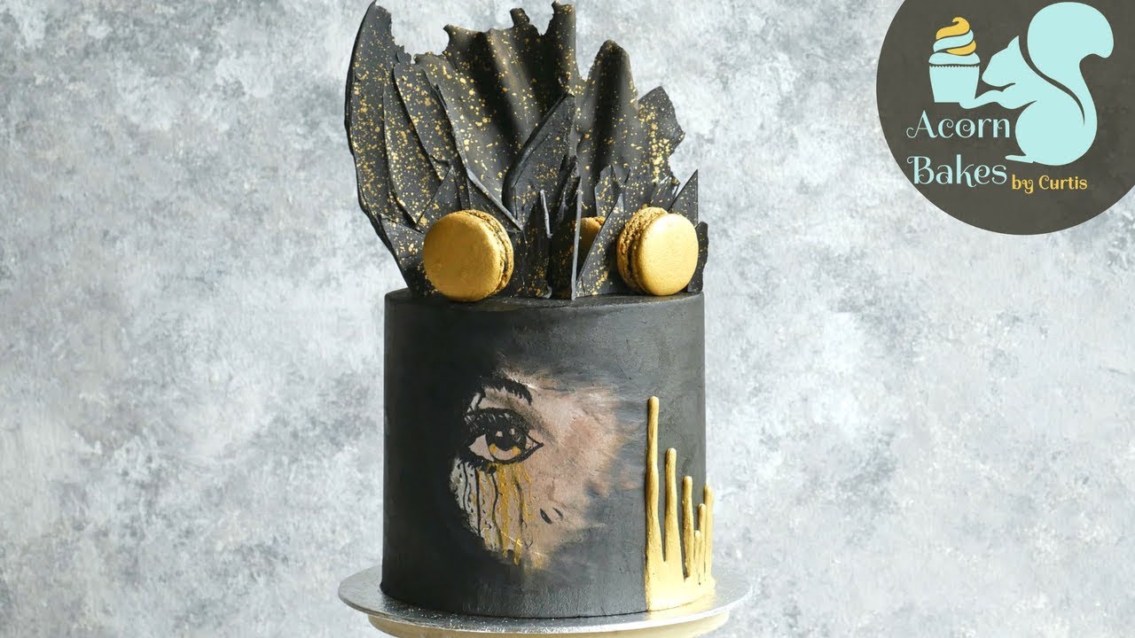 CAMILA CABELLO CRYING IN THE CLUB INSPIRED CAKE | Black & Gold Painted ...