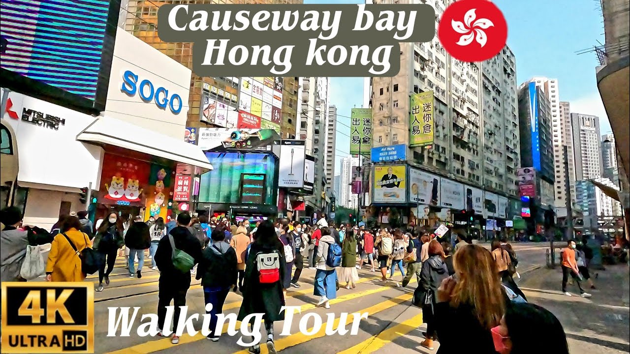 Causeway bay District Hong Kong Island 4k walking tour - YouTube