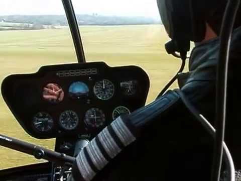 Robinson R66 helicopter at Redhill aerodrome - March 2011. Cockpit and ...