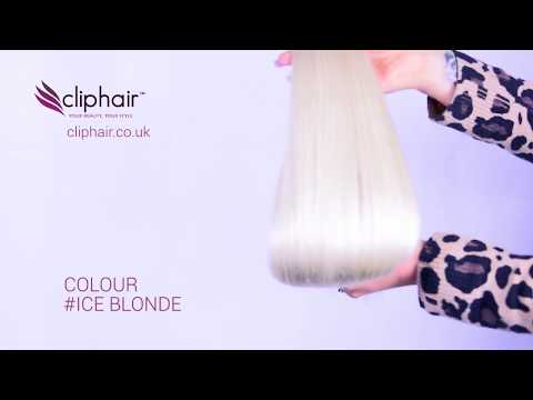 Ice Blonde/Platinum Blonde Human Hair Extensions - Cliphair™