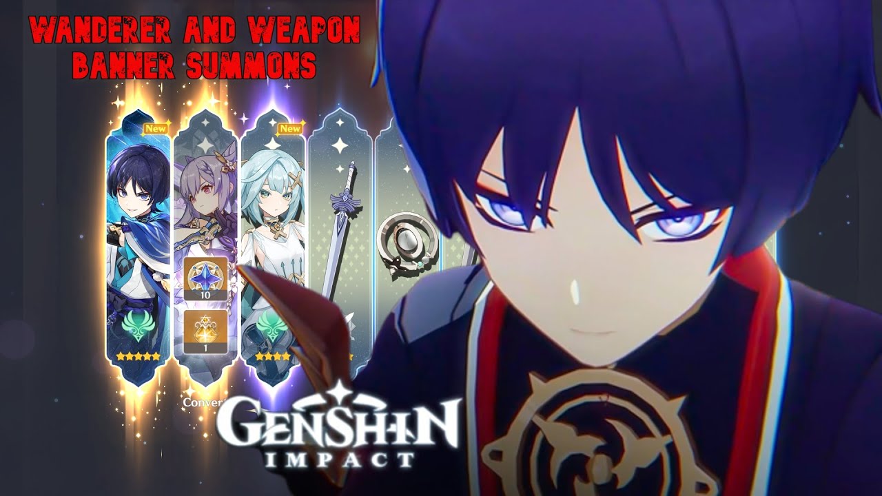 Scaramouche And Weapon Banner Summons On Cursed Genshin Account - YouTube