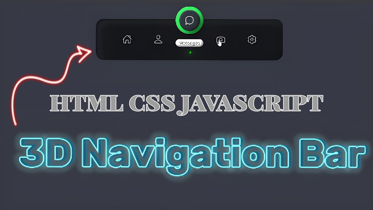 3d Navigation Bar Use Html Css And Javascript Youtube 9921