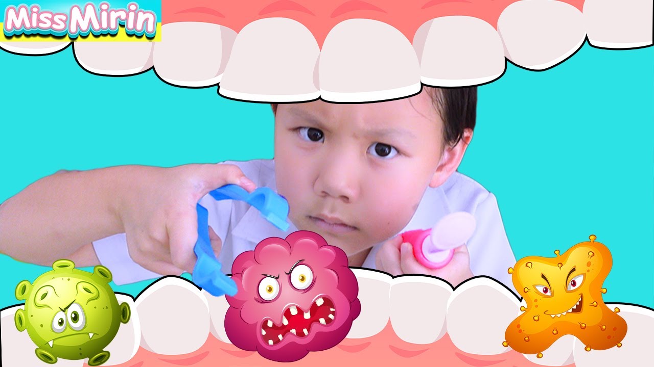 Ouch My Teeth is Really Hurt | Mirin becomes a dentist and help daddy ...