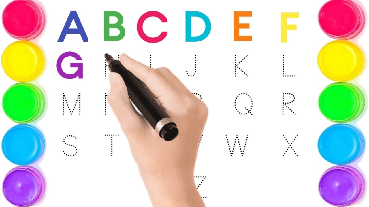a for apple | a to z | alphabet tracing | letter tracing | abcd drawing ...
