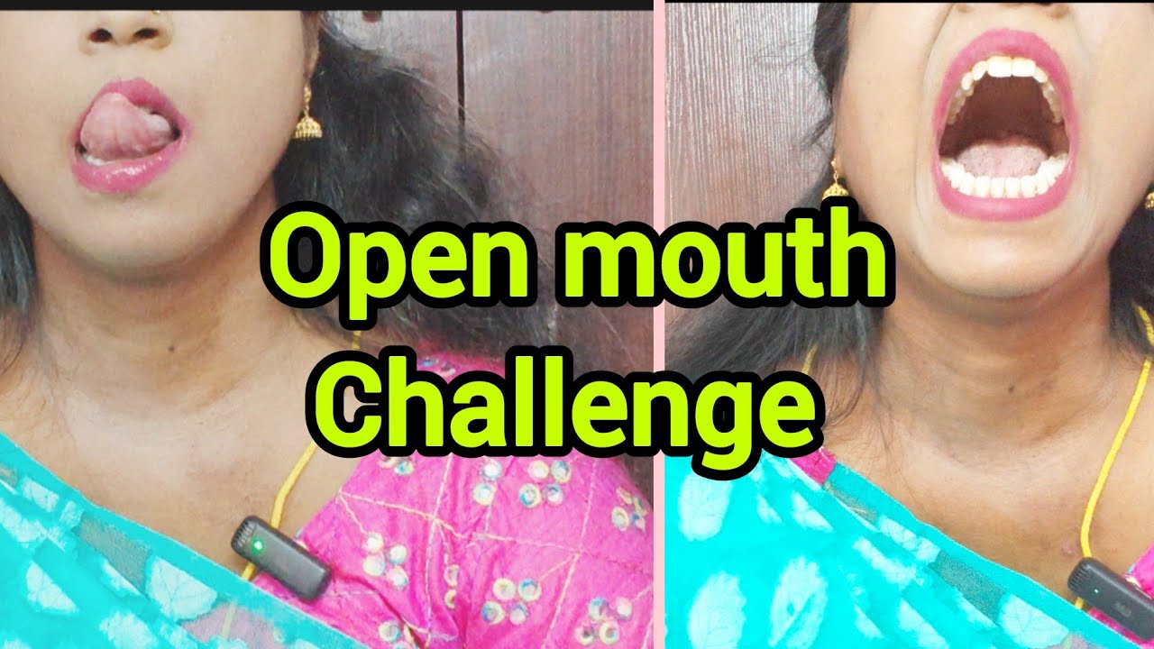 Open mouth challenge zoom camera/tongue👅challenge /indian open mouth ...