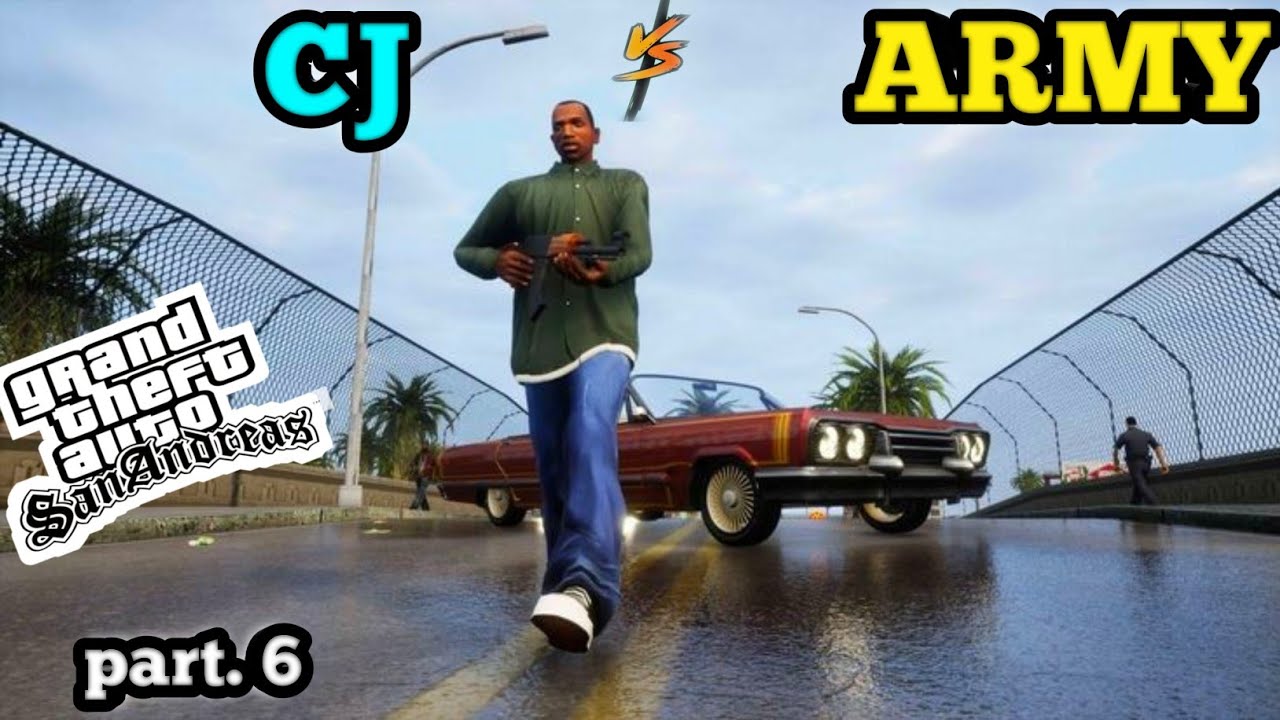 CJ 🆚️ ARMY Mission || GTA San Andreas Khatarnak Graphics Part.6 # ...