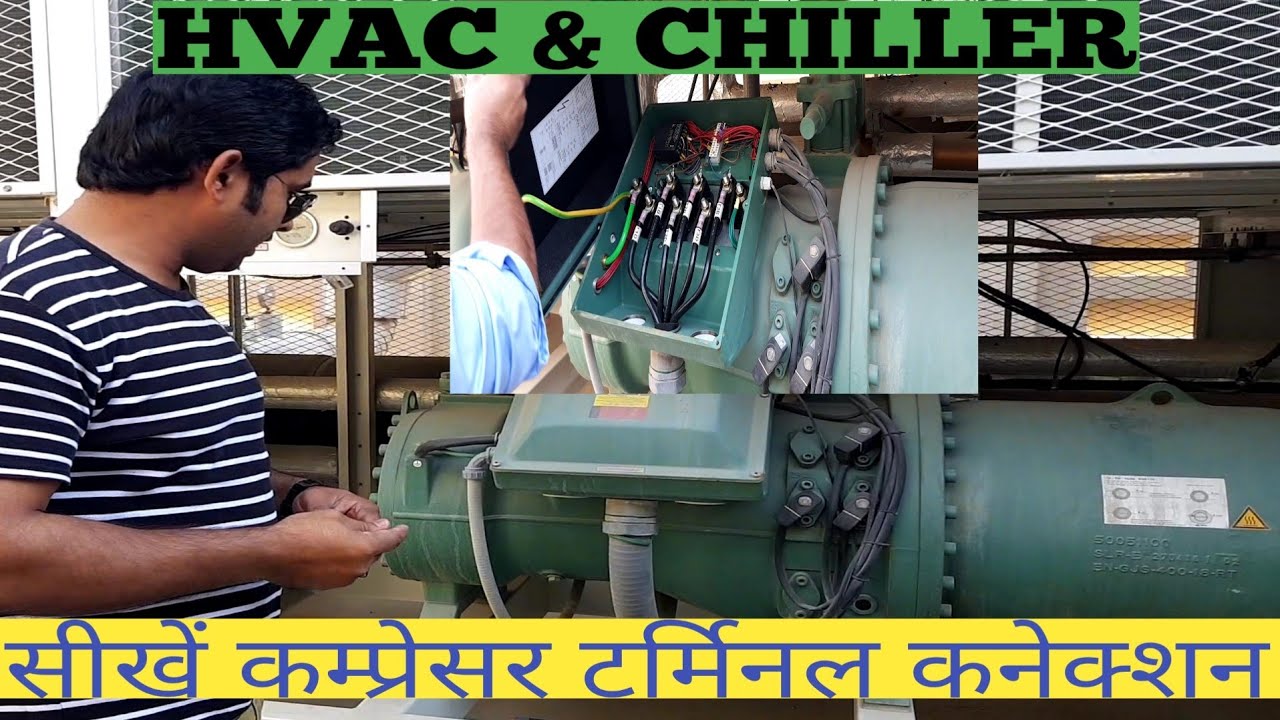 screw compressor terminals connection - YouTube