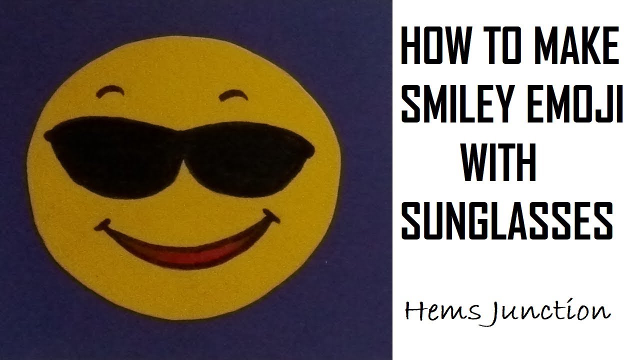 How to make Smiley Emoji with Sunglasses for kids | Kids Craft | DIY ...