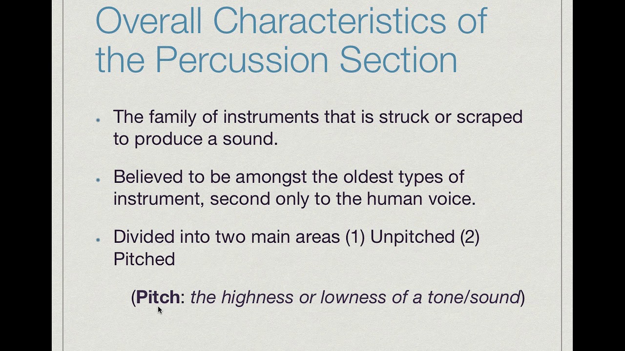 PERCUSSION LESSON AUDIO 1 - YouTube