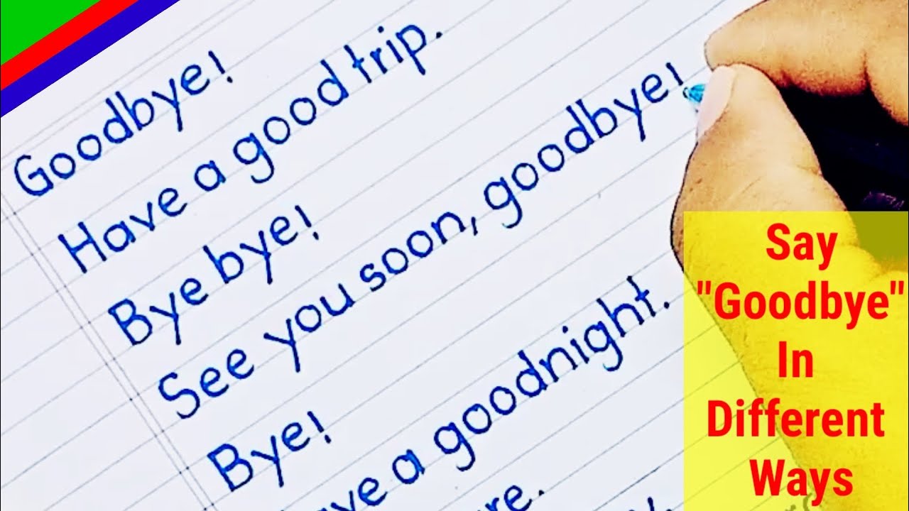 Say "Goodbye" in different ways | Goodbye in English practice ...