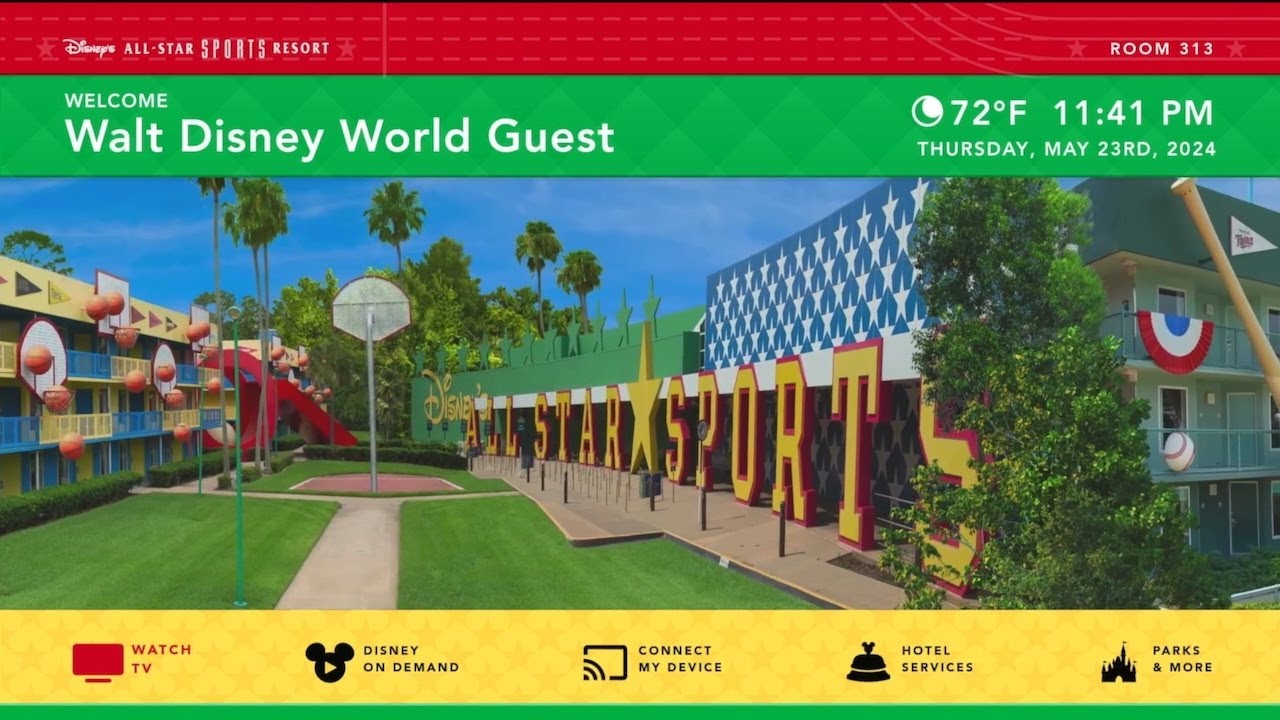 Disney Resort TV - All-Star Sports Resort Splash Screen @ WDW - YouTube